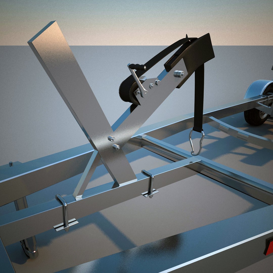Boat Trailer V2 3d Obj