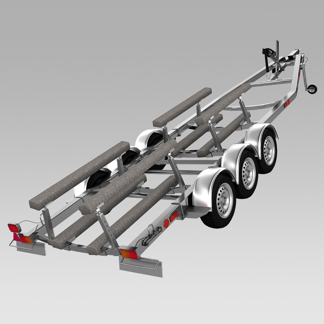 Boat Trailer V2 3d Obj