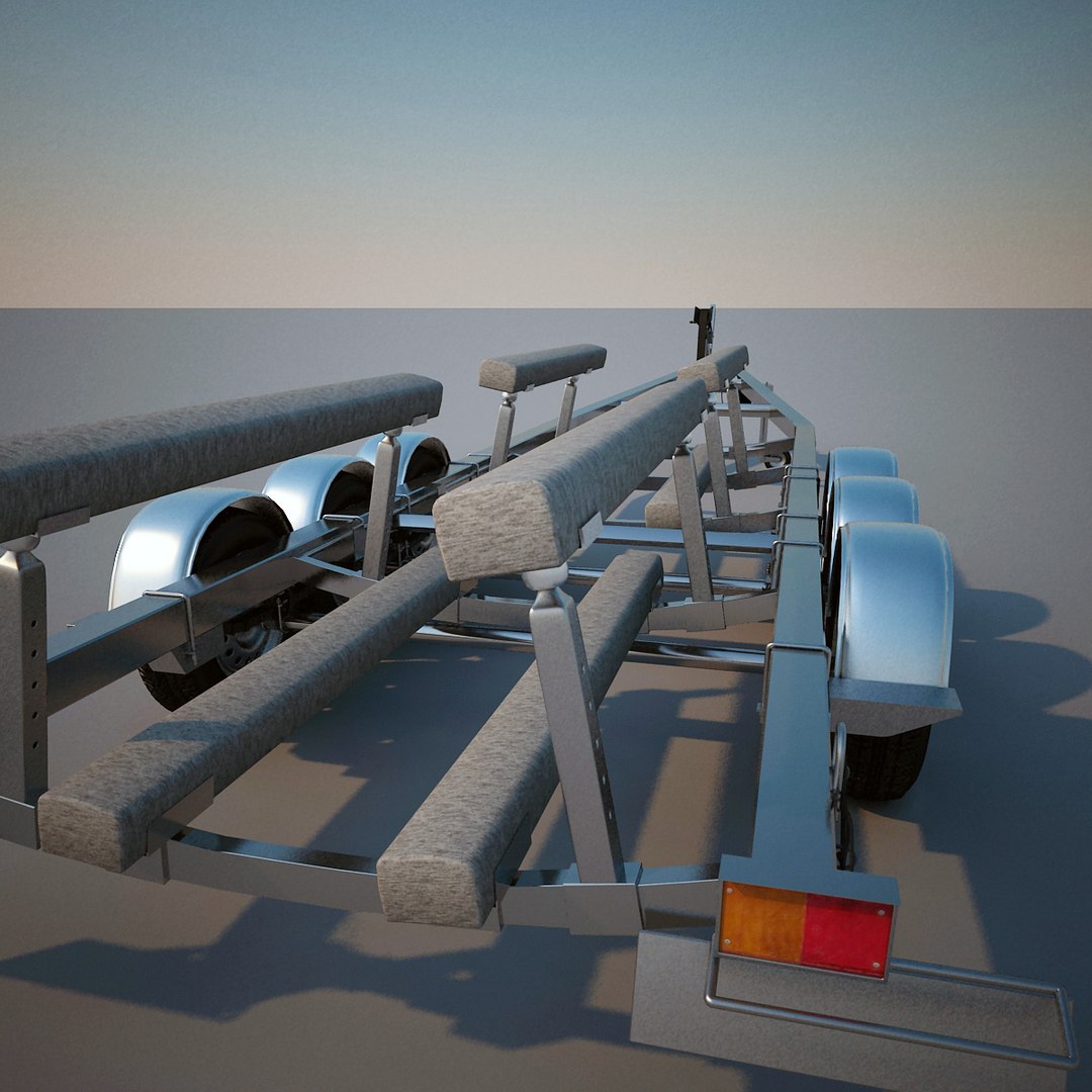 Boat Trailer V2 3d Obj