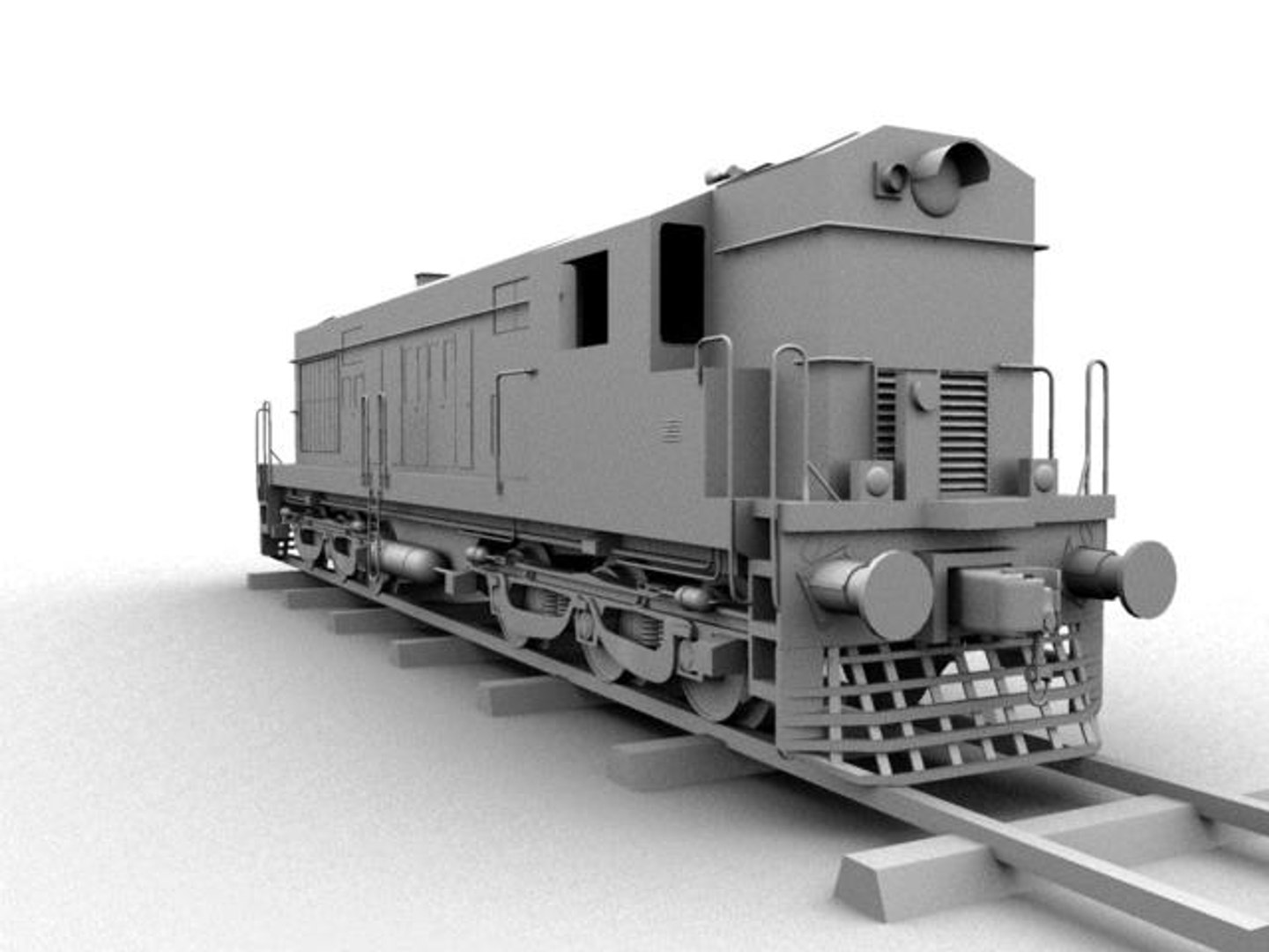 Wdm2 Locomotive 3d Model
