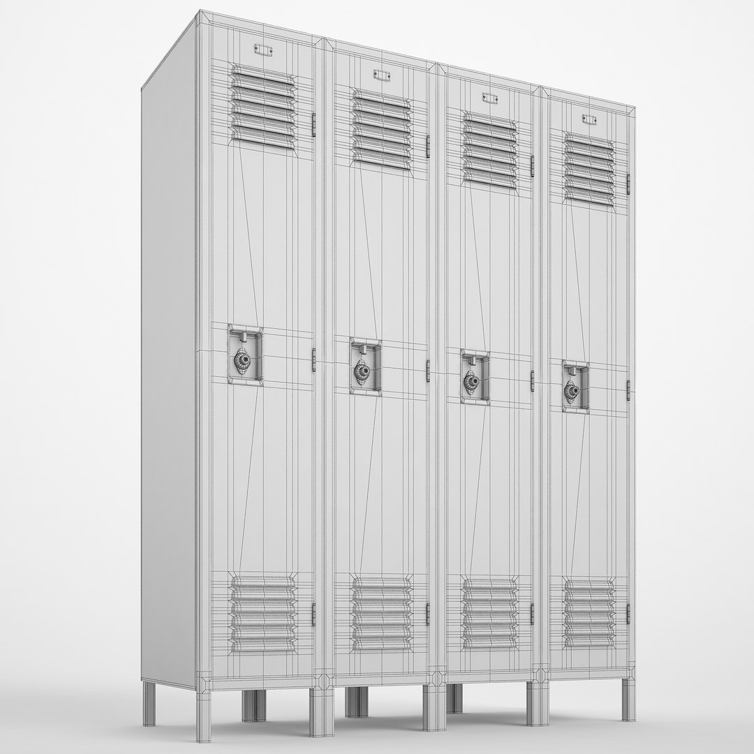 School Lockers Lock Model - TurboSquid 1452676