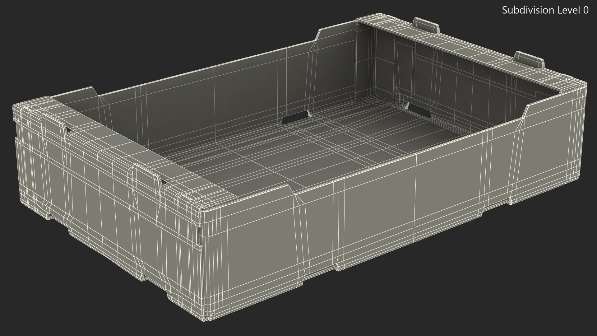 Stackable Corrugated Cardboard Fruit Tray Black 3D model - TurboSquid ...