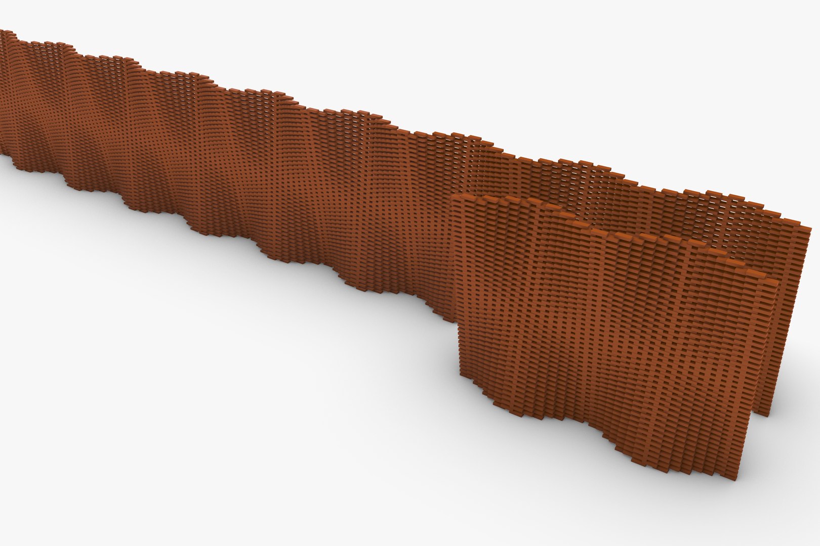 Wavy Sine Parametric Brick Wall V1 3D Model - TurboSquid 1967650