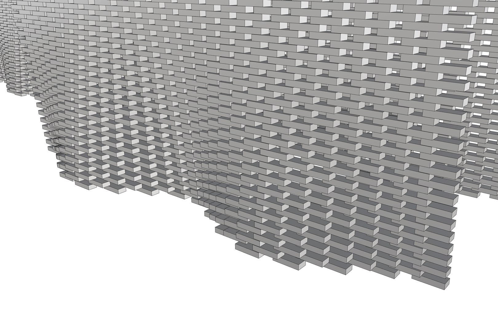 Wavy Sine Parametric Brick Wall V1 3D Model - TurboSquid 1967650