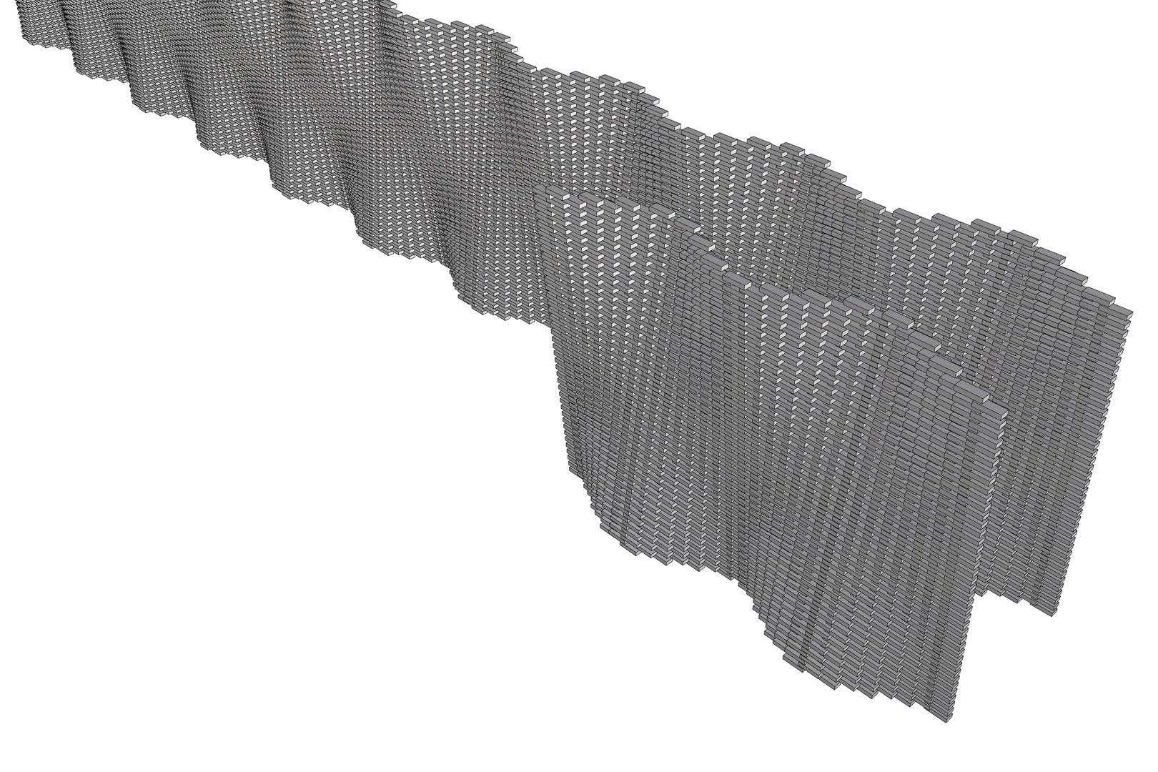 Wavy Sine Parametric Brick Wall V1 3D Model - TurboSquid 1967650