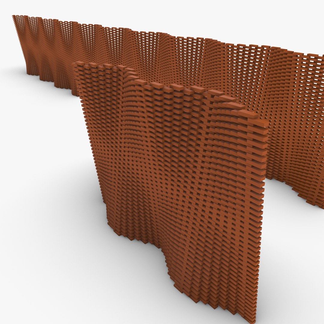 Wavy Sine Parametric Brick Wall V1 3D Model - TurboSquid 1967650
