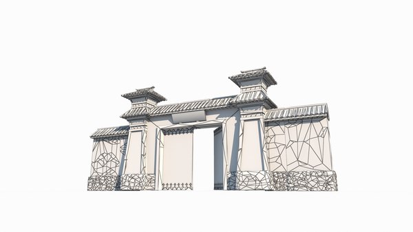 3D Ancient Asian architecture defensive gate - TurboSquid 2041401