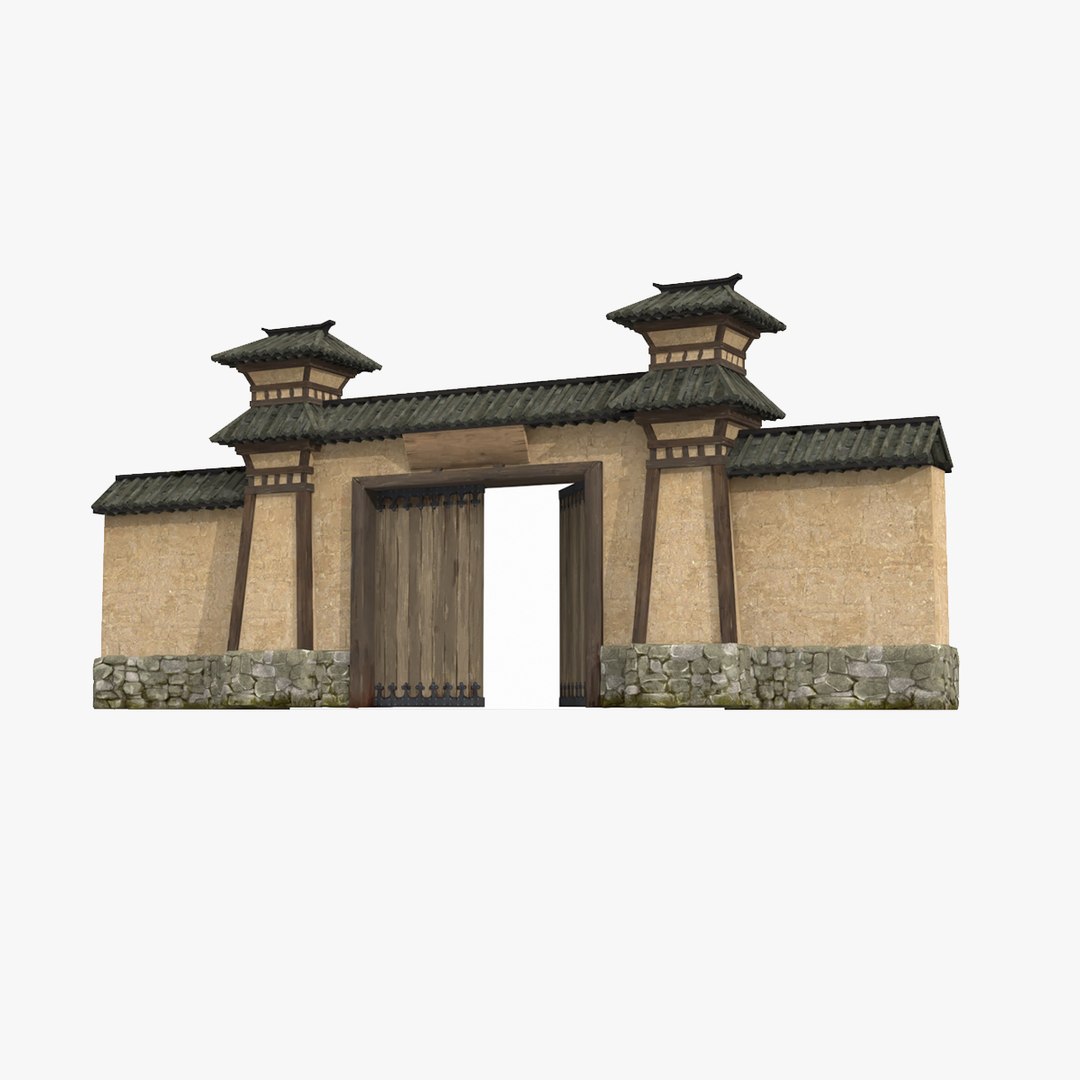 3D Ancient Asian architecture defensive gate - TurboSquid 2041401