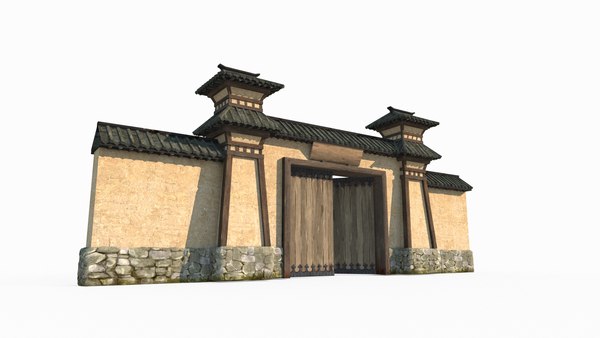 3D Ancient Asian architecture defensive gate - TurboSquid 2041401