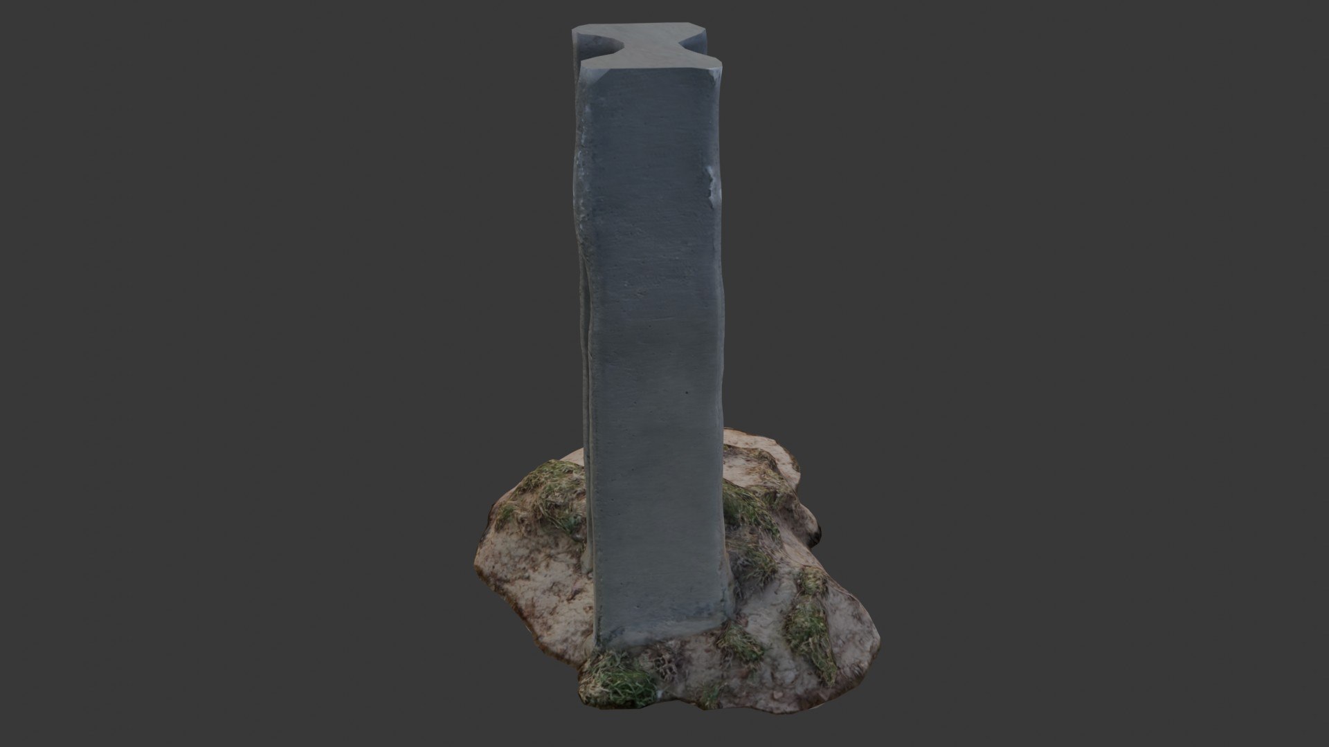 Concrete Pillar With Mossy Ground Scan 3D Model - TurboSquid 2406300