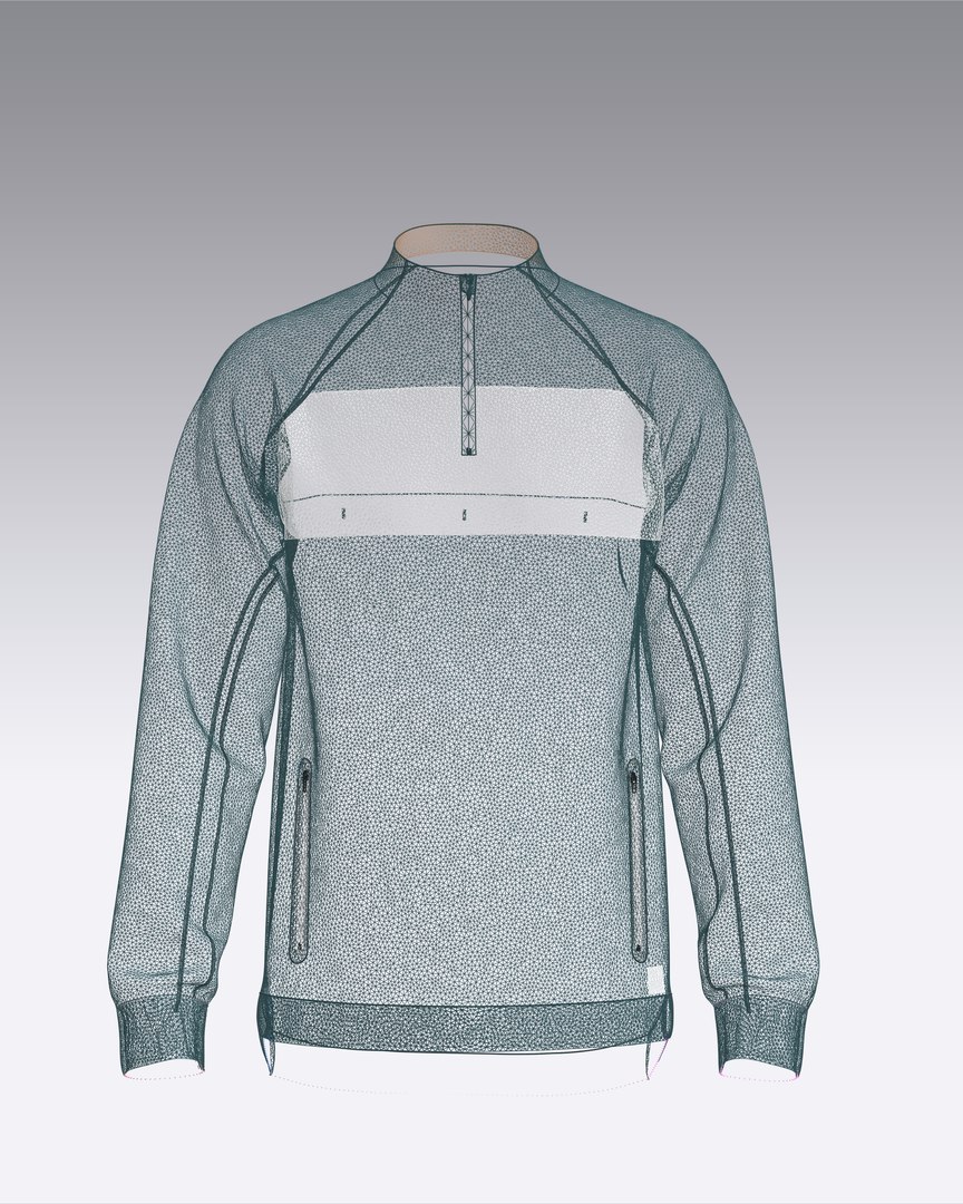 Sweatshirt Green Alpha Half Zip 3D - TurboSquid 1952578
