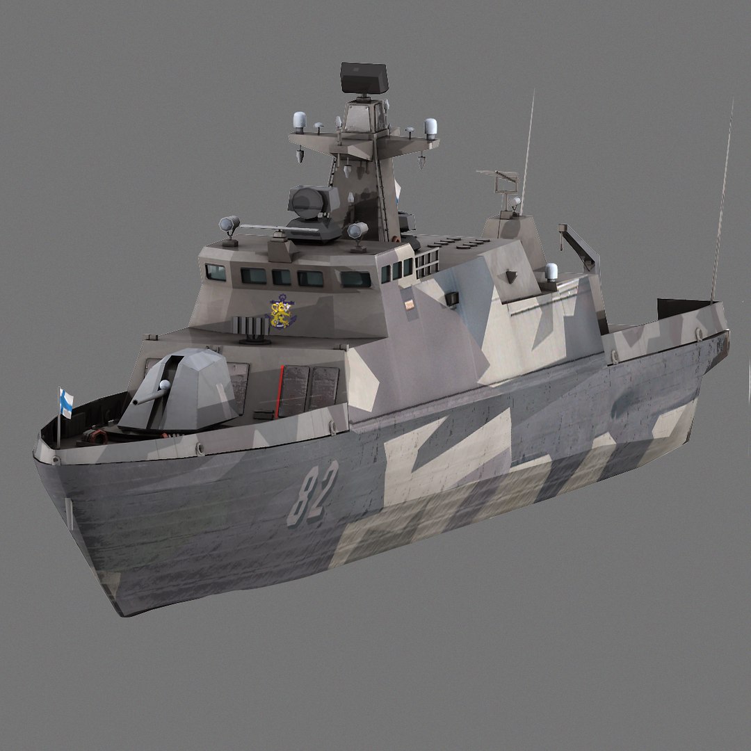 Missile Boat Hamina 3d Model