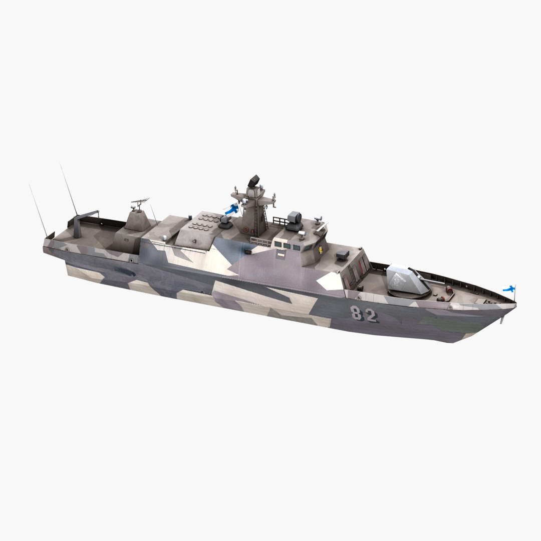 Missile Boat Hamina 3d Model