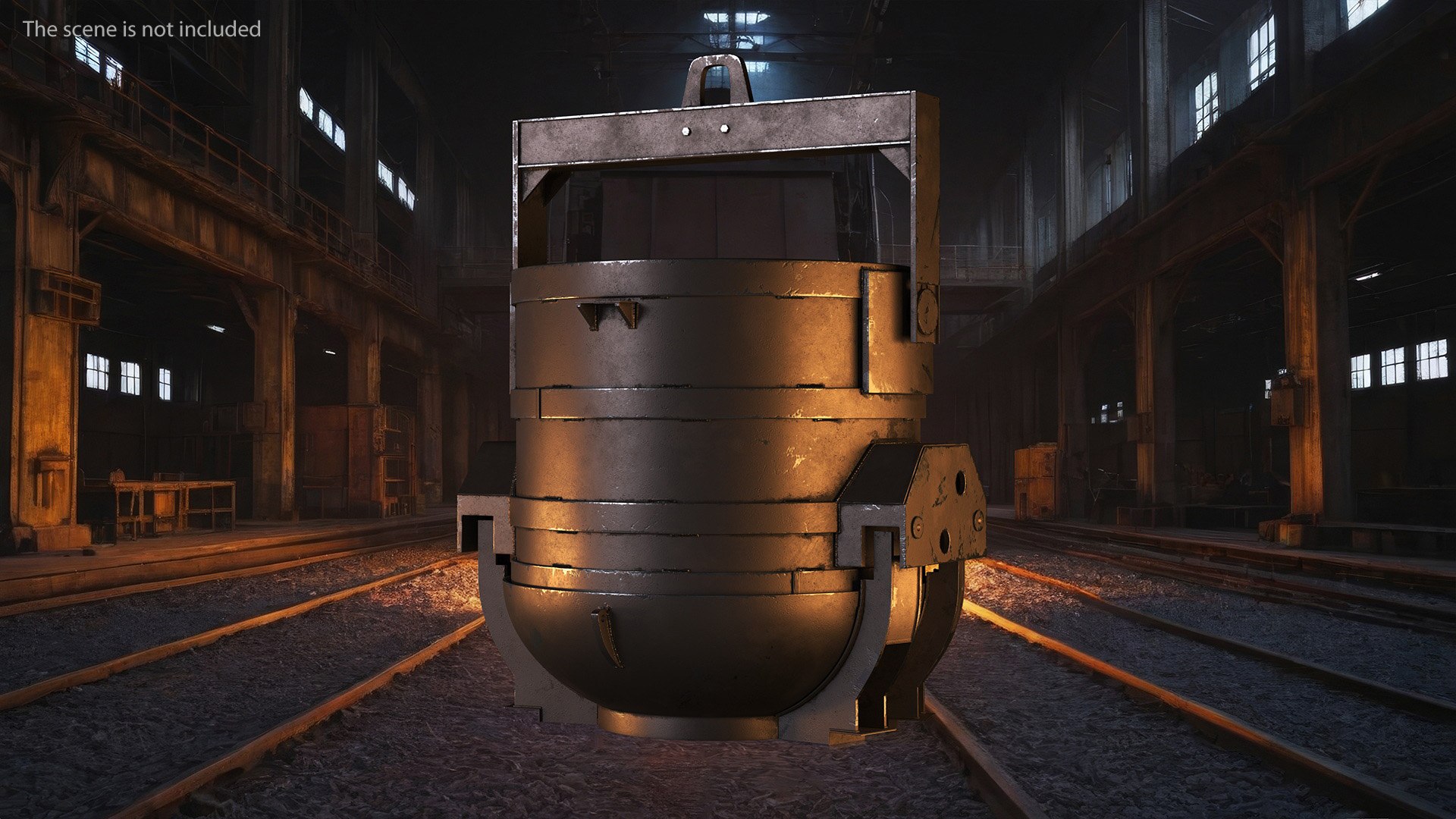 3D Industrial Charging Bucket With Scrap Metal Model - TurboSquid 2270634