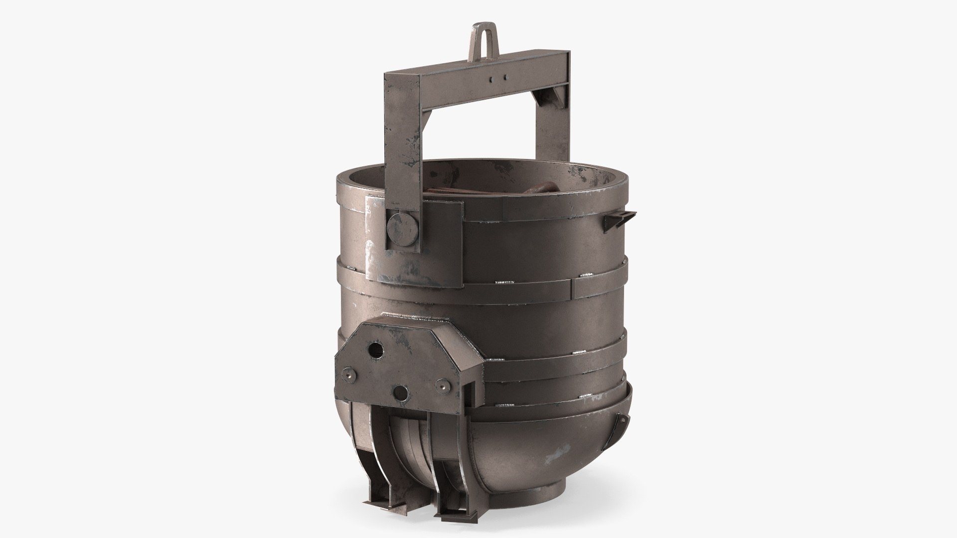 3D Industrial Charging Bucket With Scrap Metal Model - TurboSquid 2270634