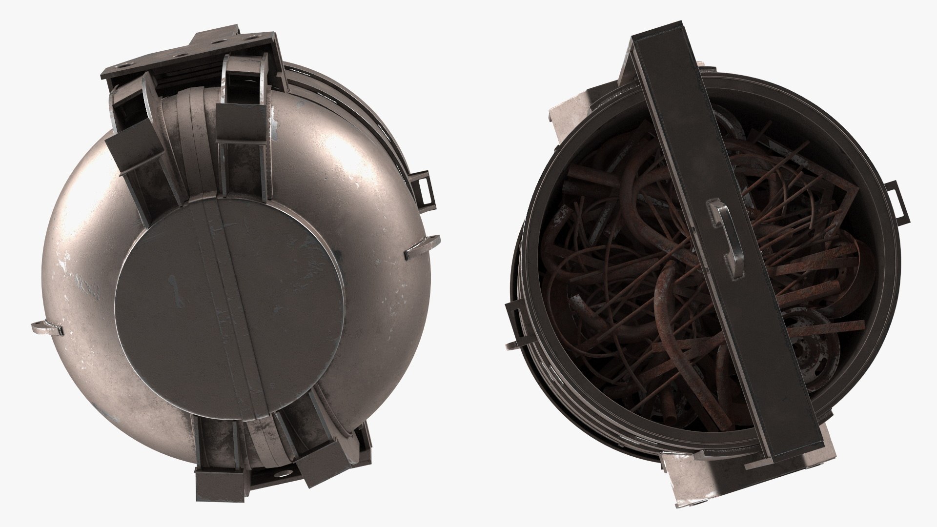 3D Industrial Charging Bucket With Scrap Metal Model - TurboSquid 2270634