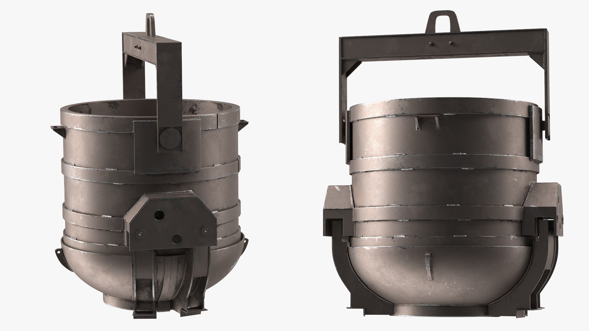 3D Industrial Charging Bucket With Scrap Metal Model - TurboSquid 2270634