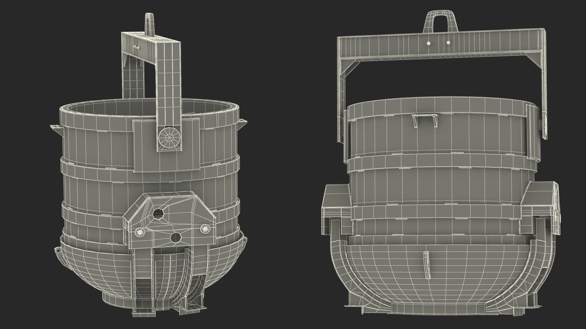 3D Industrial Charging Bucket With Scrap Metal Model - TurboSquid 2270634