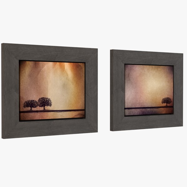 modern art canvas inset 3d model