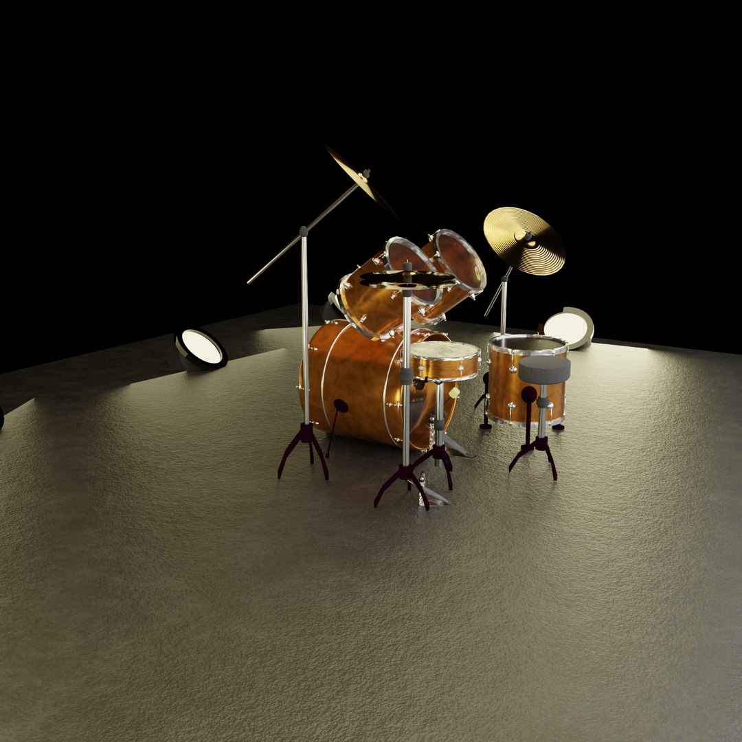Drum Set 3D Model - TurboSquid 2023575