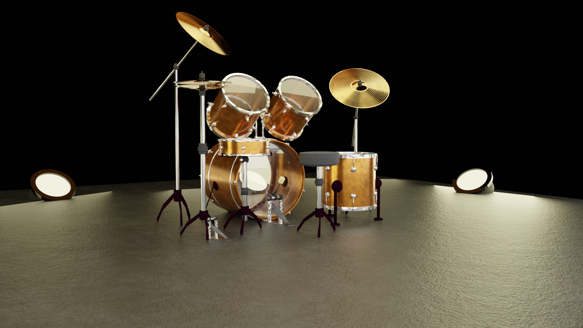 Drum Set 3D Model - TurboSquid 2023575