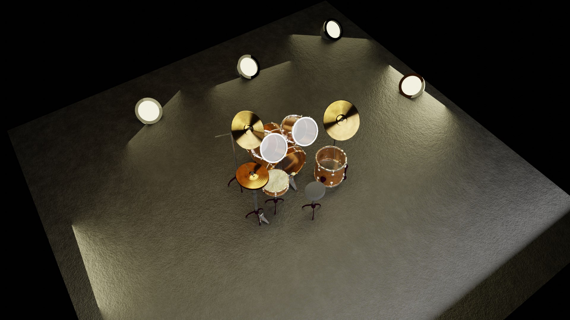 Drum Set 3D Model - TurboSquid 2023575