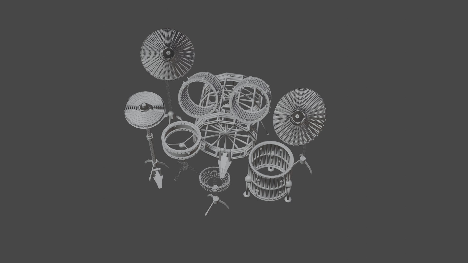 Drum Set 3D Model - TurboSquid 2023575