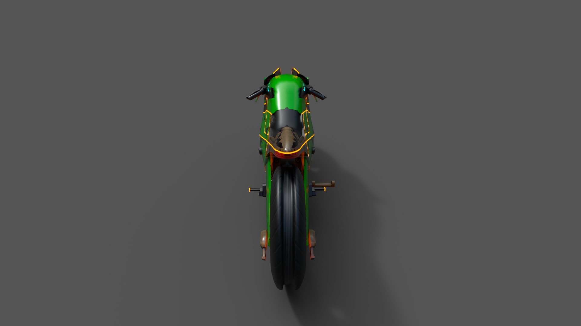 Sci-Fi Motorcycle Neon 3D Low Poly Model With 4k PBR Textures 3D model ...