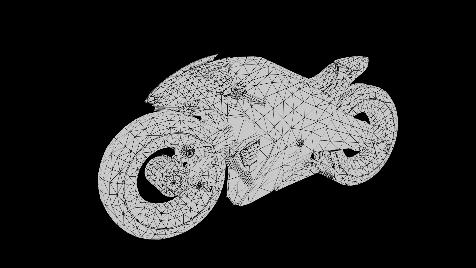 Sci-Fi Motorcycle Neon 3D Low Poly Model With 4k PBR Textures 3D model ...