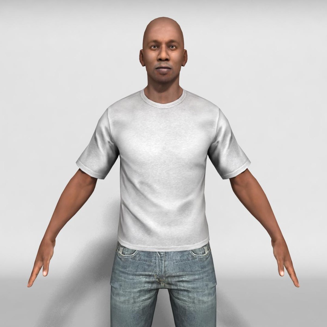 Casual Black Male Rigging Model - TurboSquid 1538796