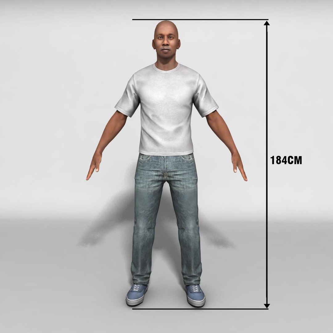 Casual Black Male Rigging Model - TurboSquid 1538796