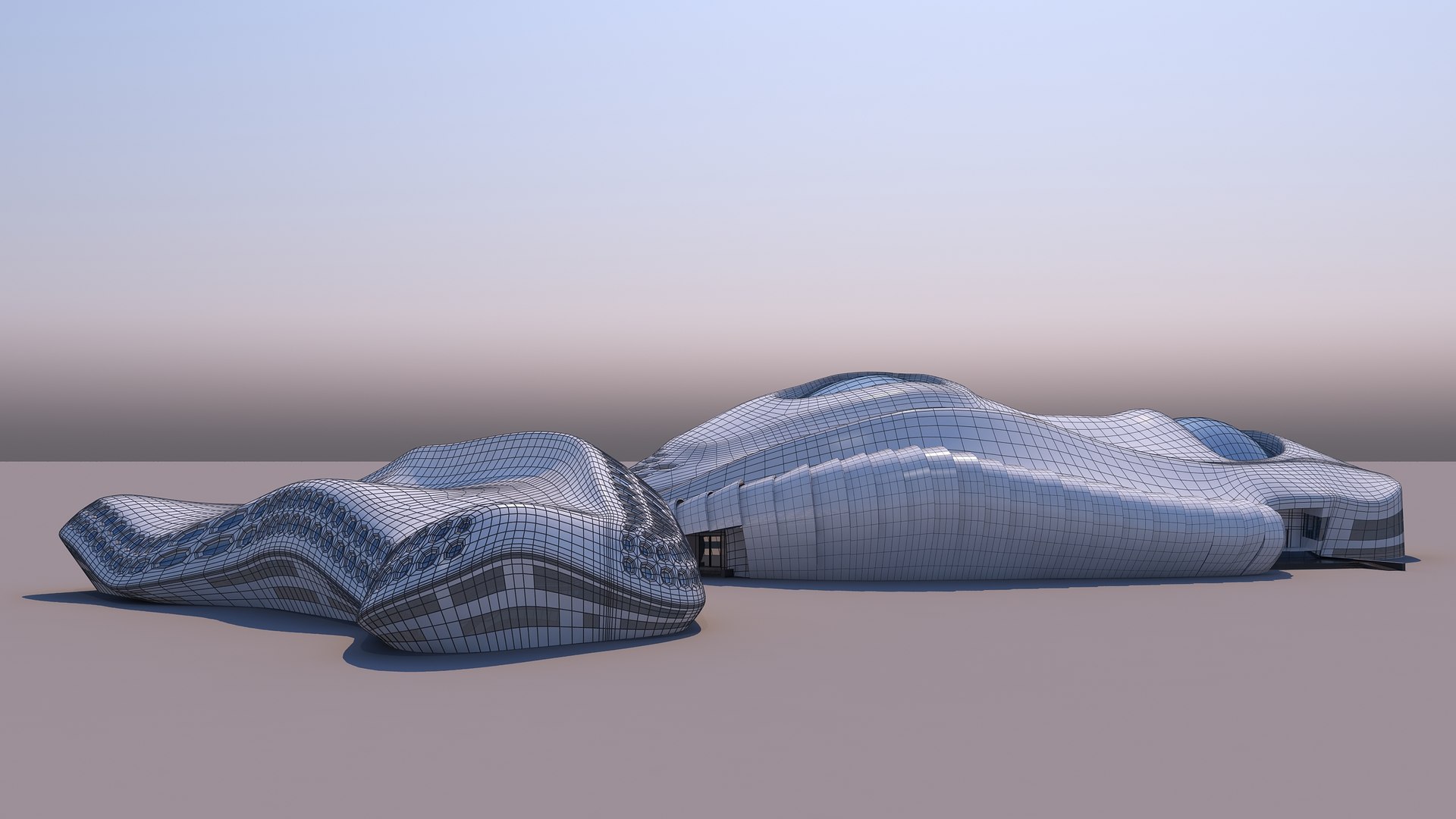 3D 0103 - Organic Building Model - TurboSquid 2236029