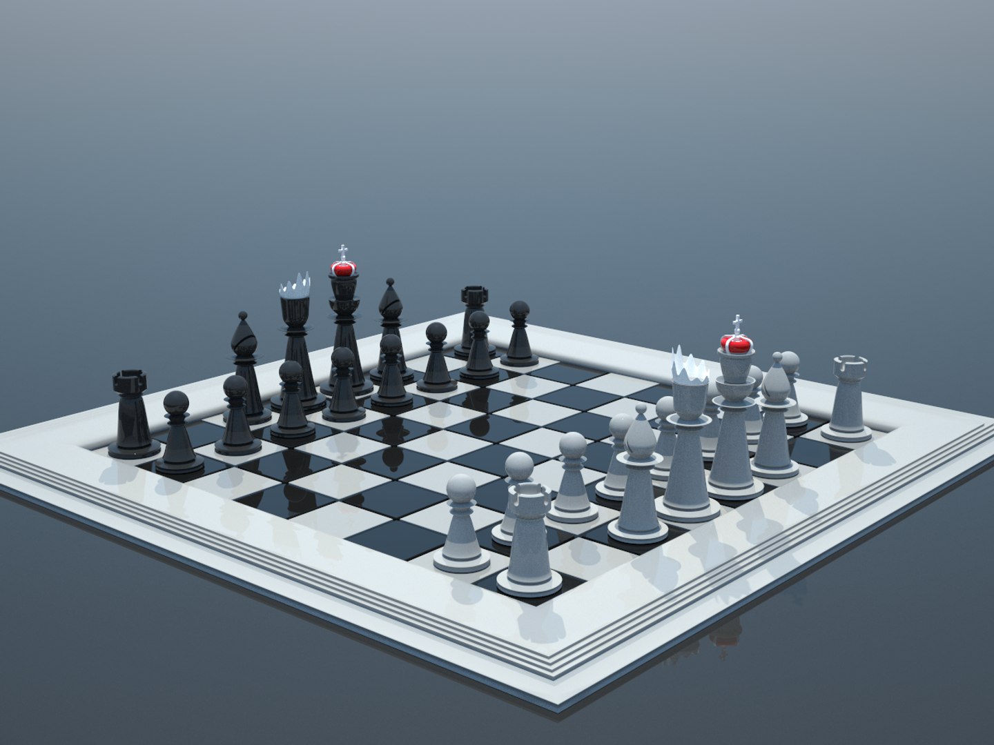 3d Model Of Chess Set