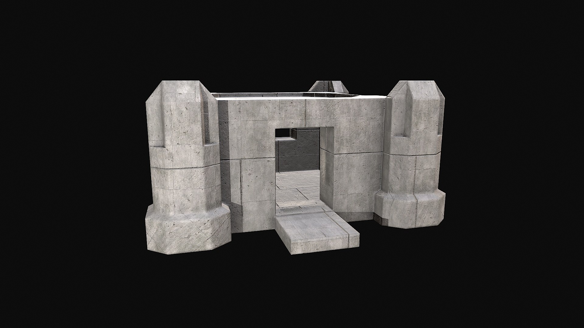 3D Military Concrete Bunker Base 7 - TurboSquid 2358128