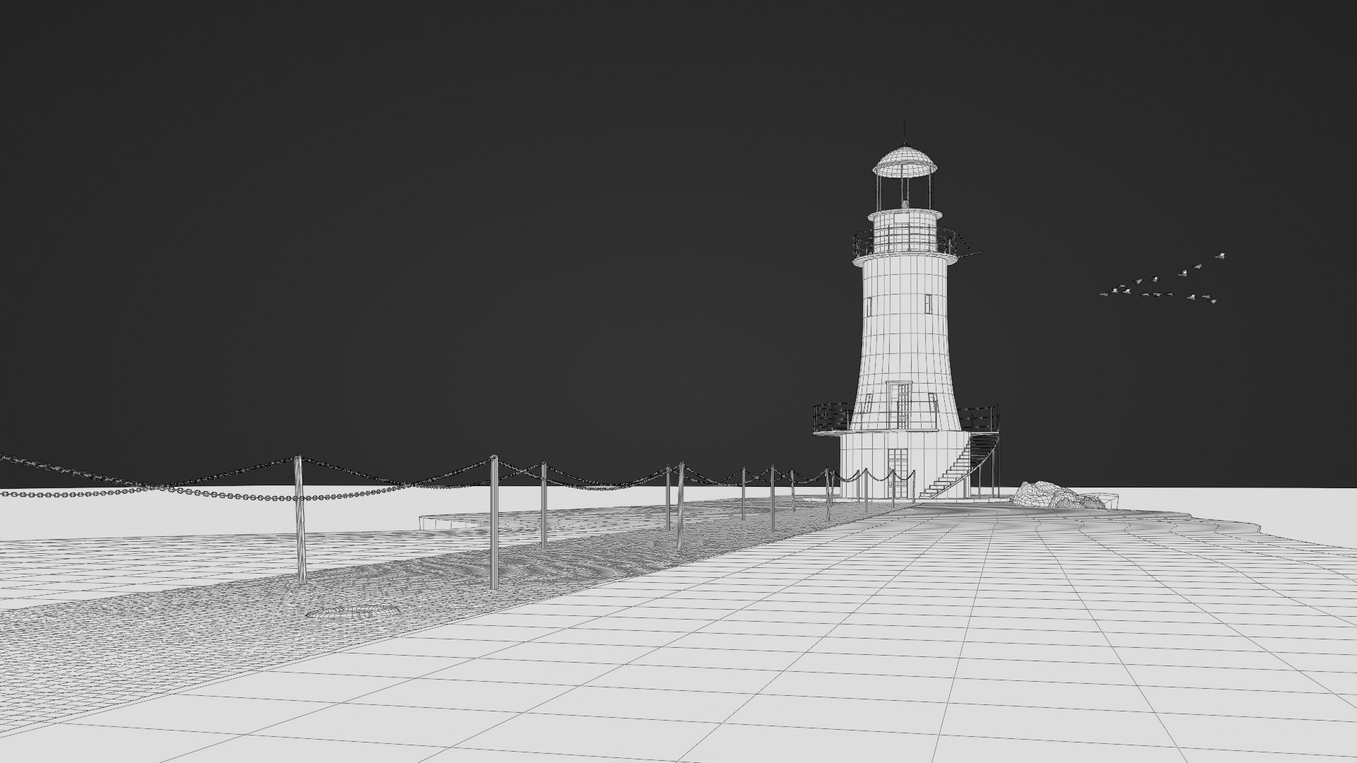 3D Model Lighthouse Scene - TurboSquid 2021949