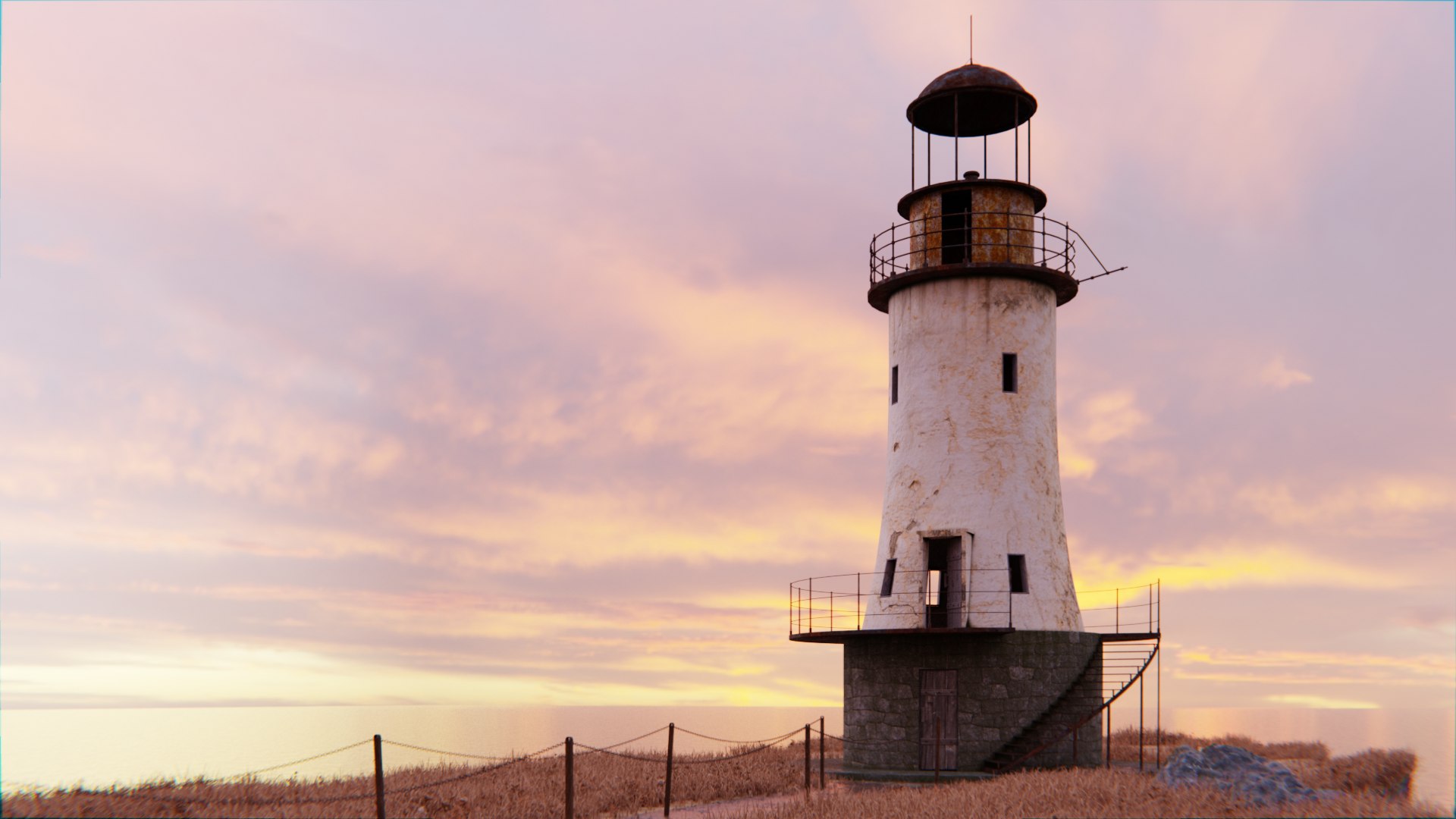 3D Model Lighthouse Scene - TurboSquid 2021949