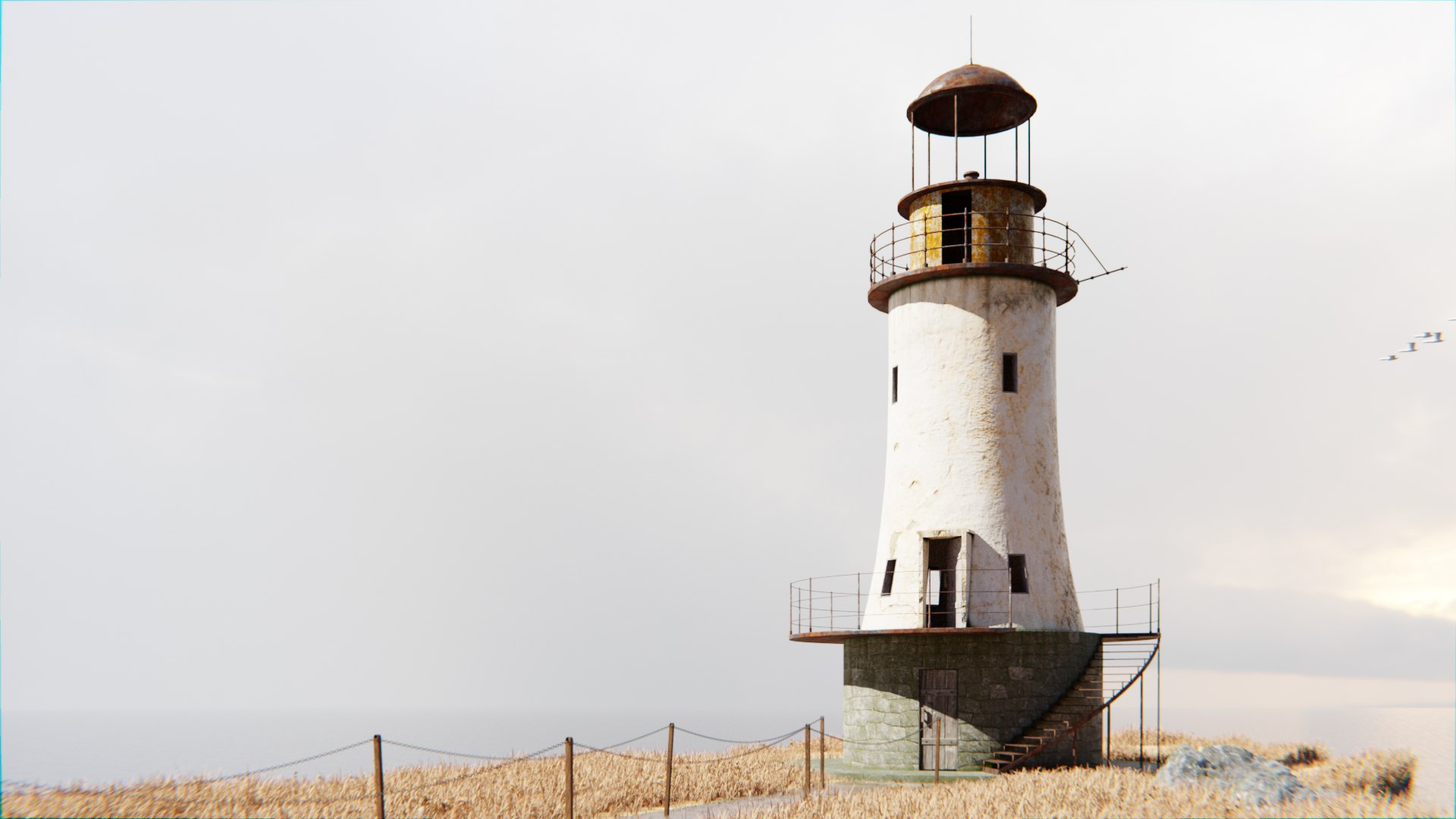 3D Model Lighthouse Scene - TurboSquid 2021949