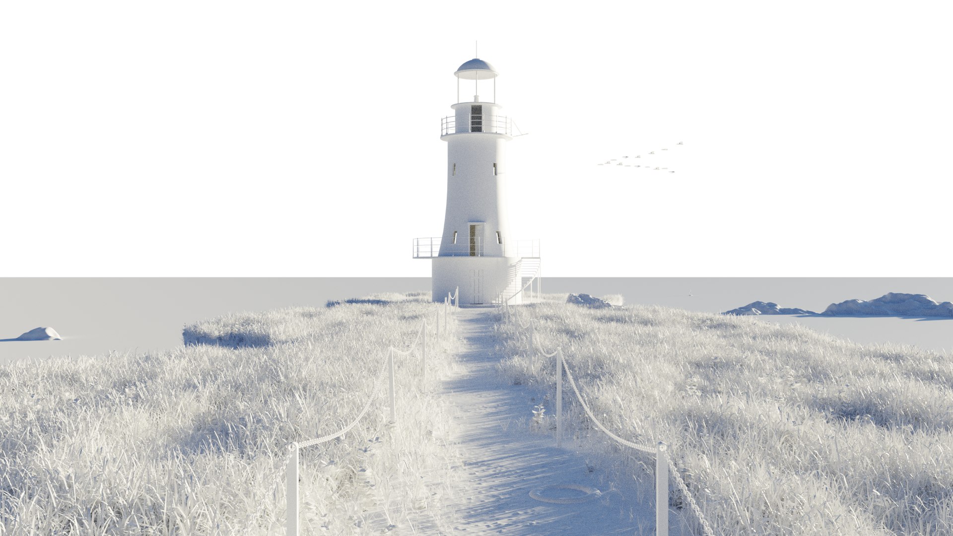 3D Model Lighthouse Scene - TurboSquid 2021949