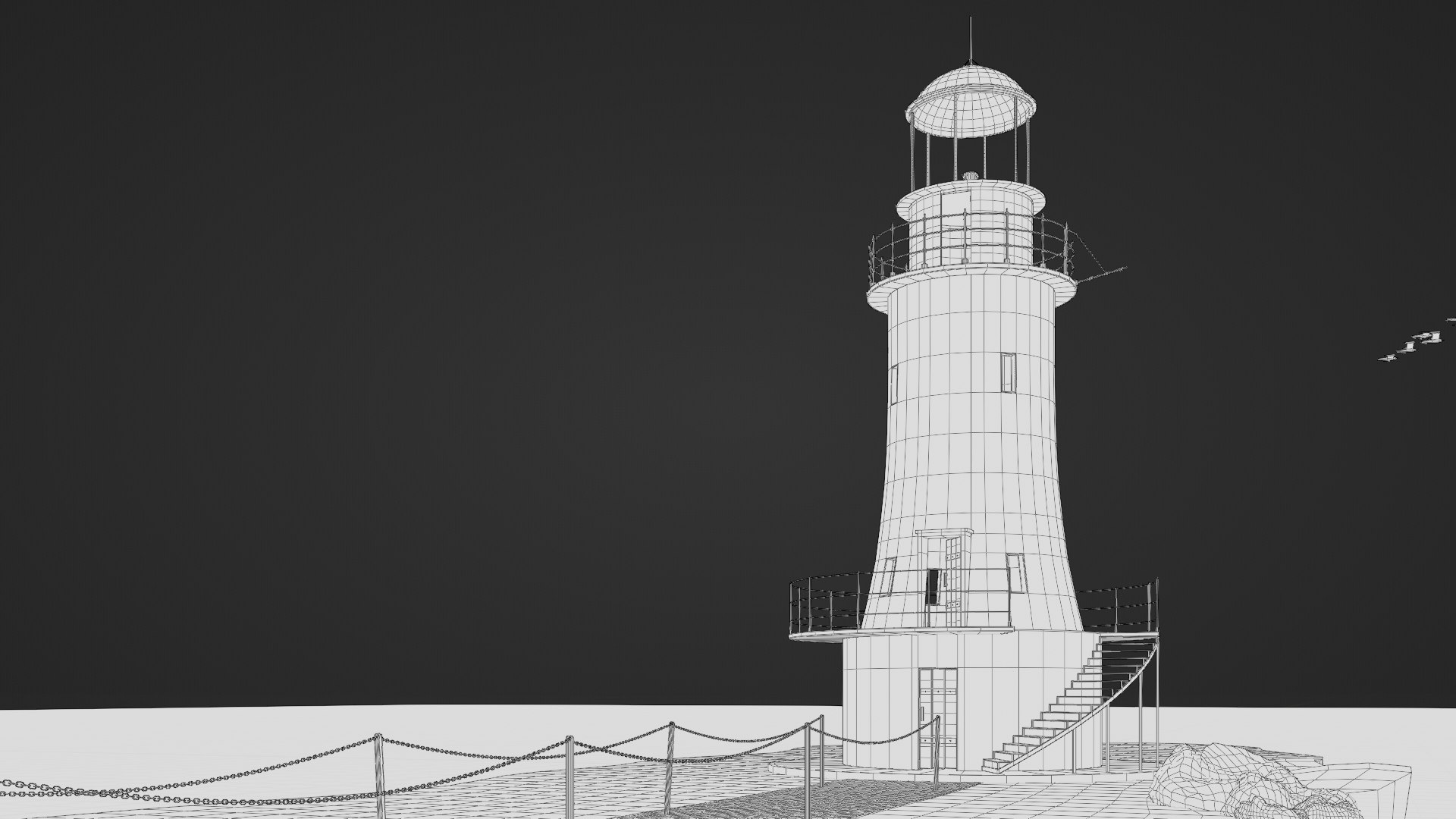 3D Model Lighthouse Scene - TurboSquid 2021949