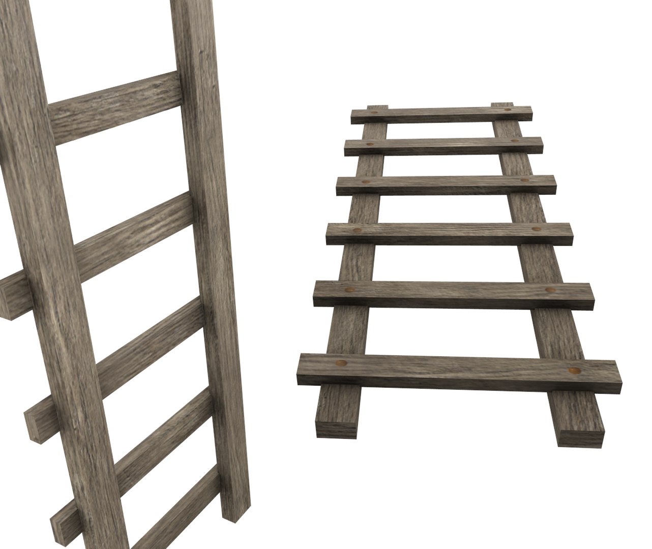 free obj model low-poly ladder