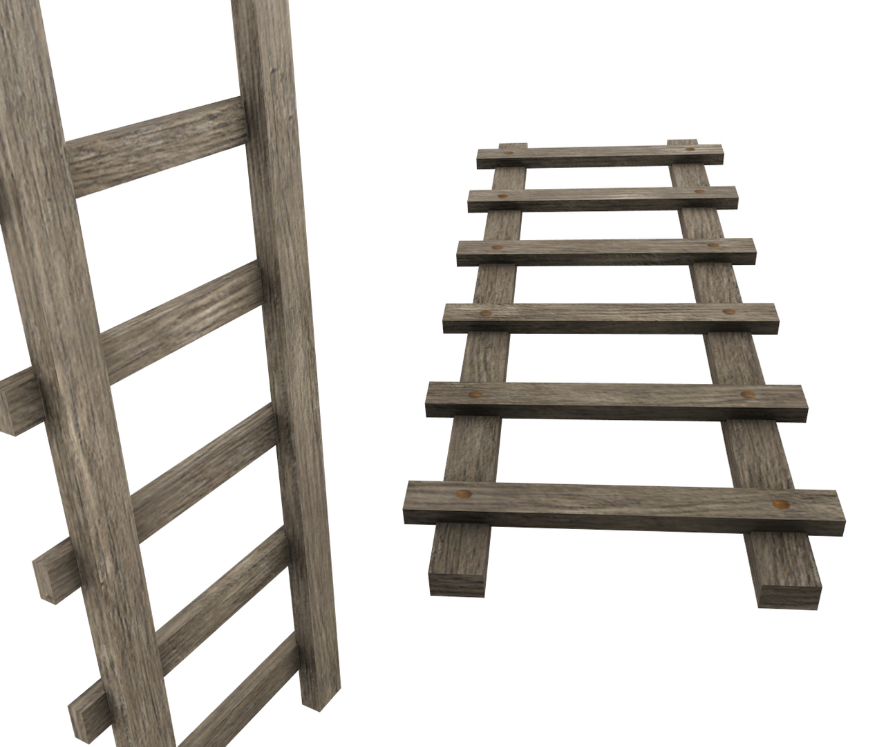 free obj model low-poly ladder