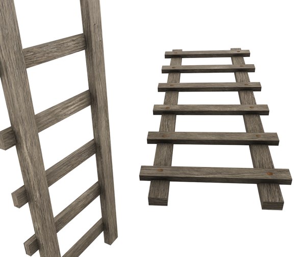 free obj model low-poly ladder