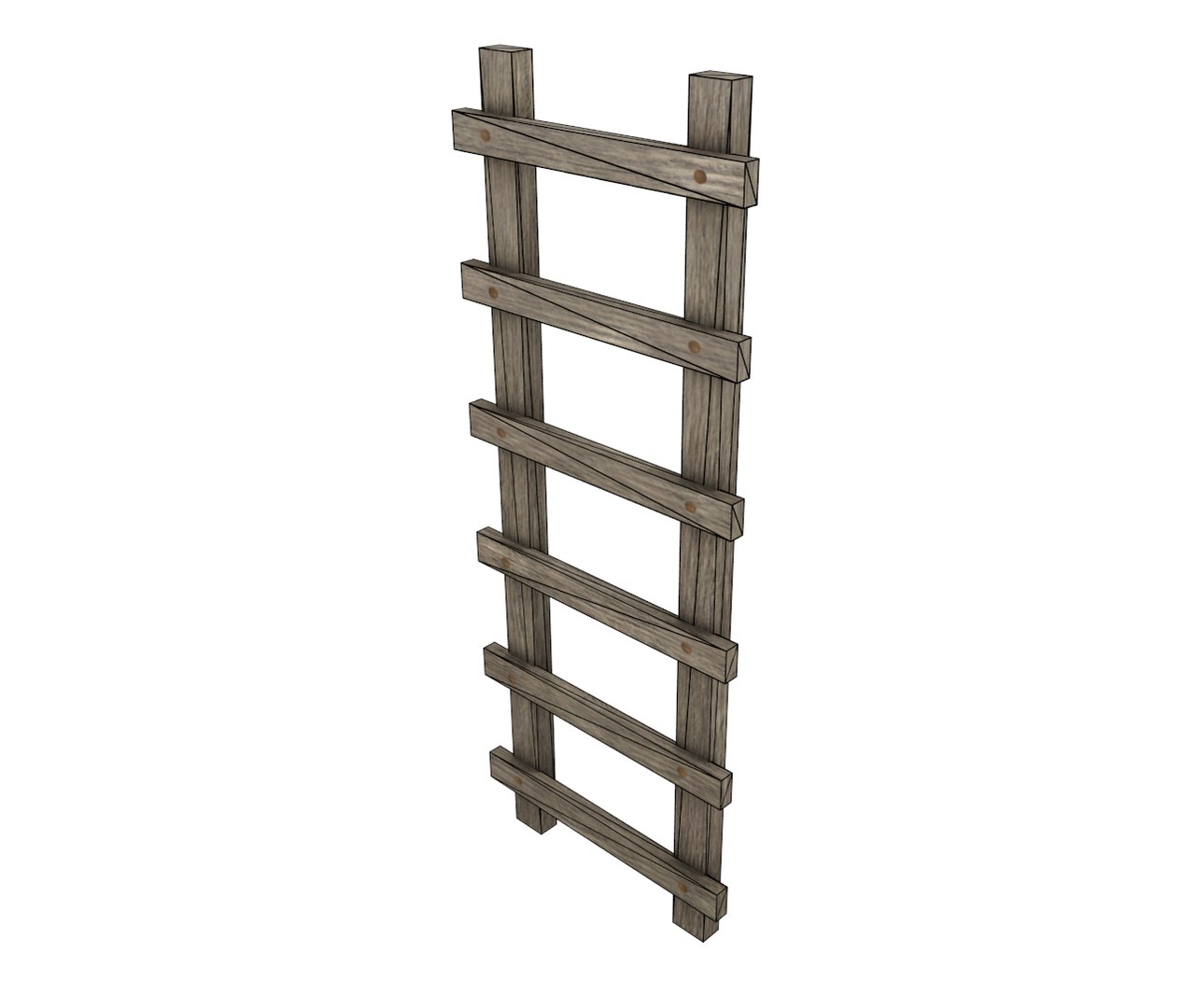 free obj model low-poly ladder