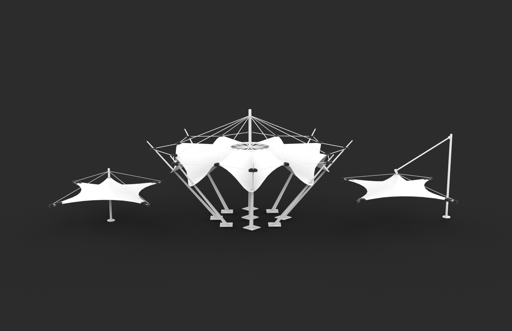 modelo 3d Modelo 3D de estructuras de tejido tensado - TurboSquid 2362064