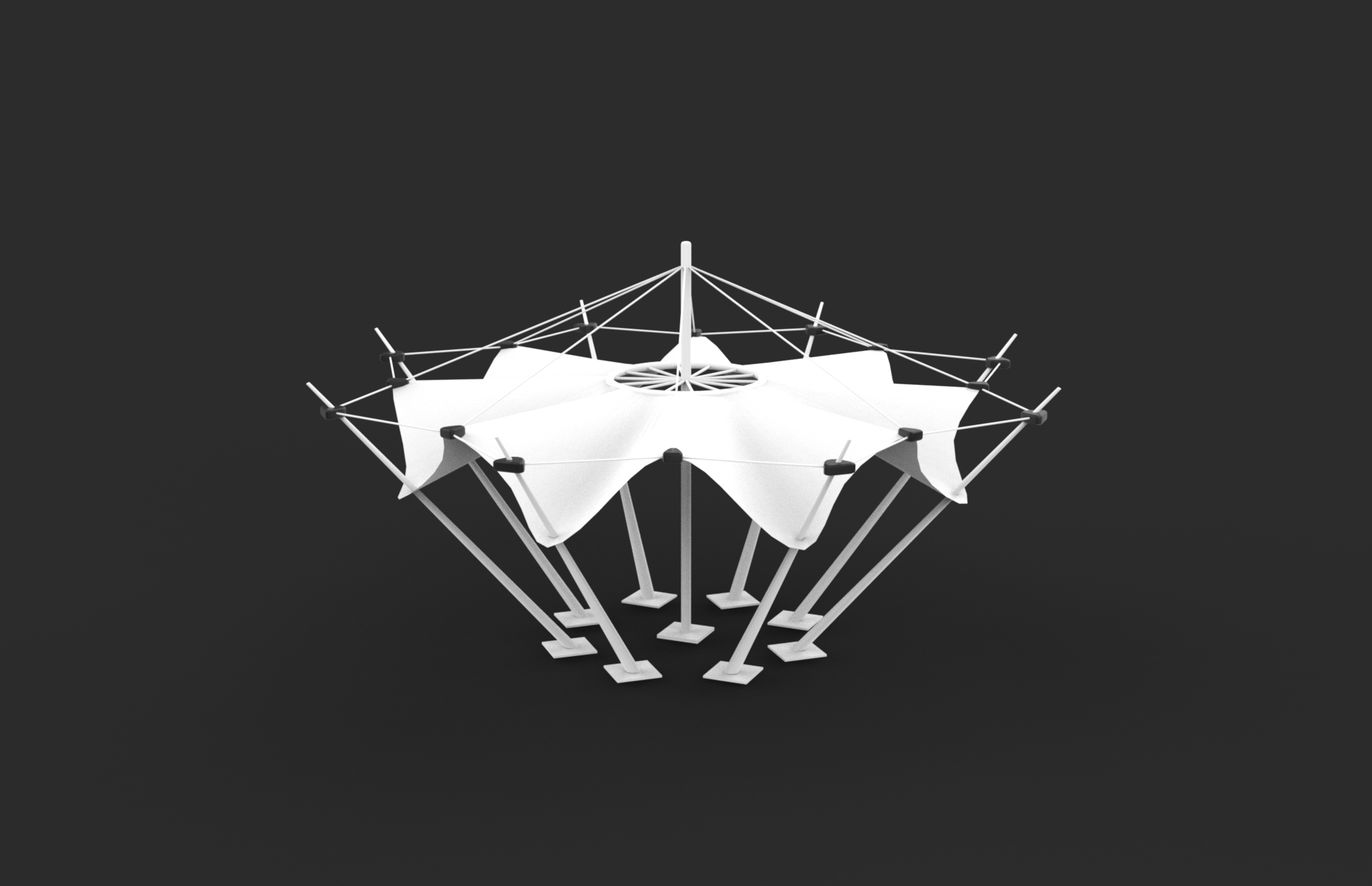 modelo 3d Modelo 3D de estructuras de tejido tensado - TurboSquid 2362064