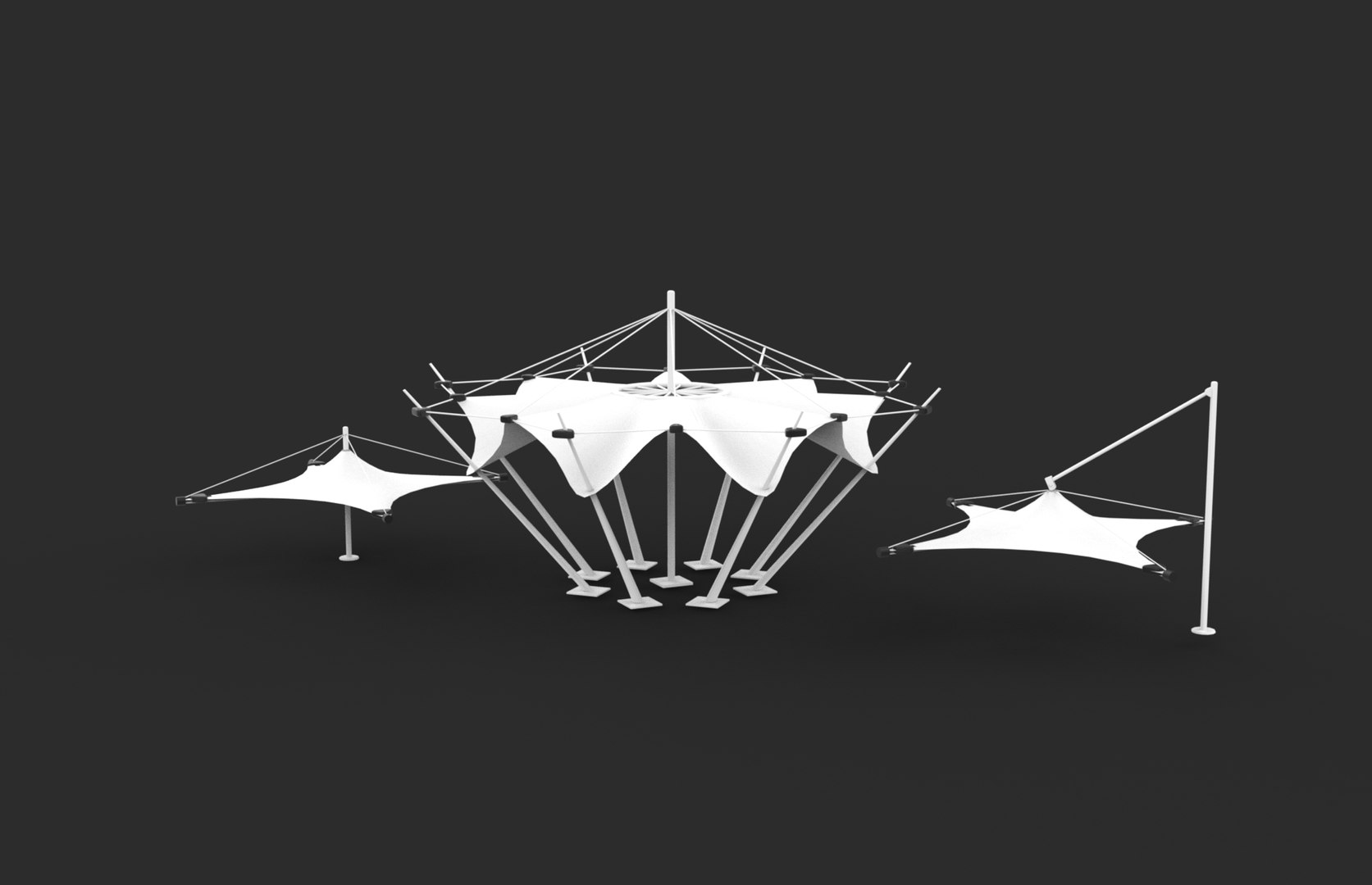 Tensile Fabric Structures 3D Model 3D Model - TurboSquid 2362064