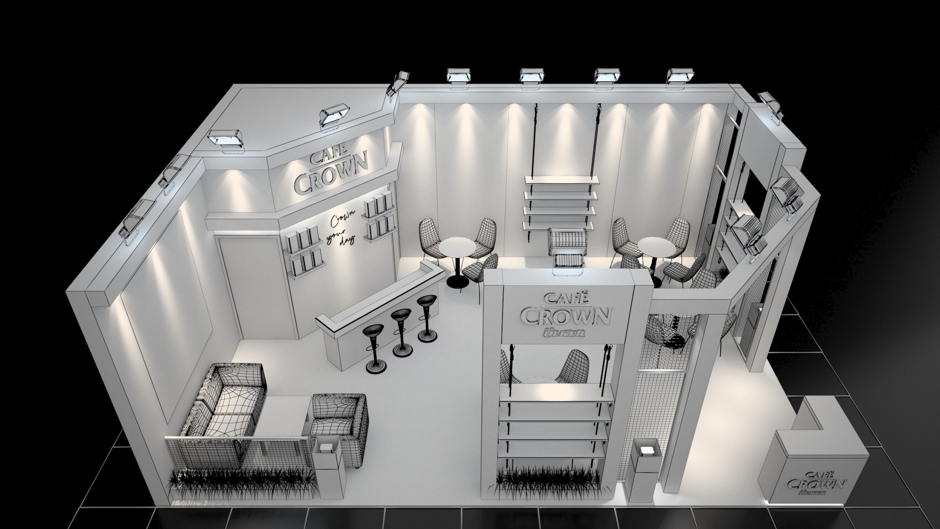 3D Exhibition Stand Stall 3D Model - TurboSquid 1997408