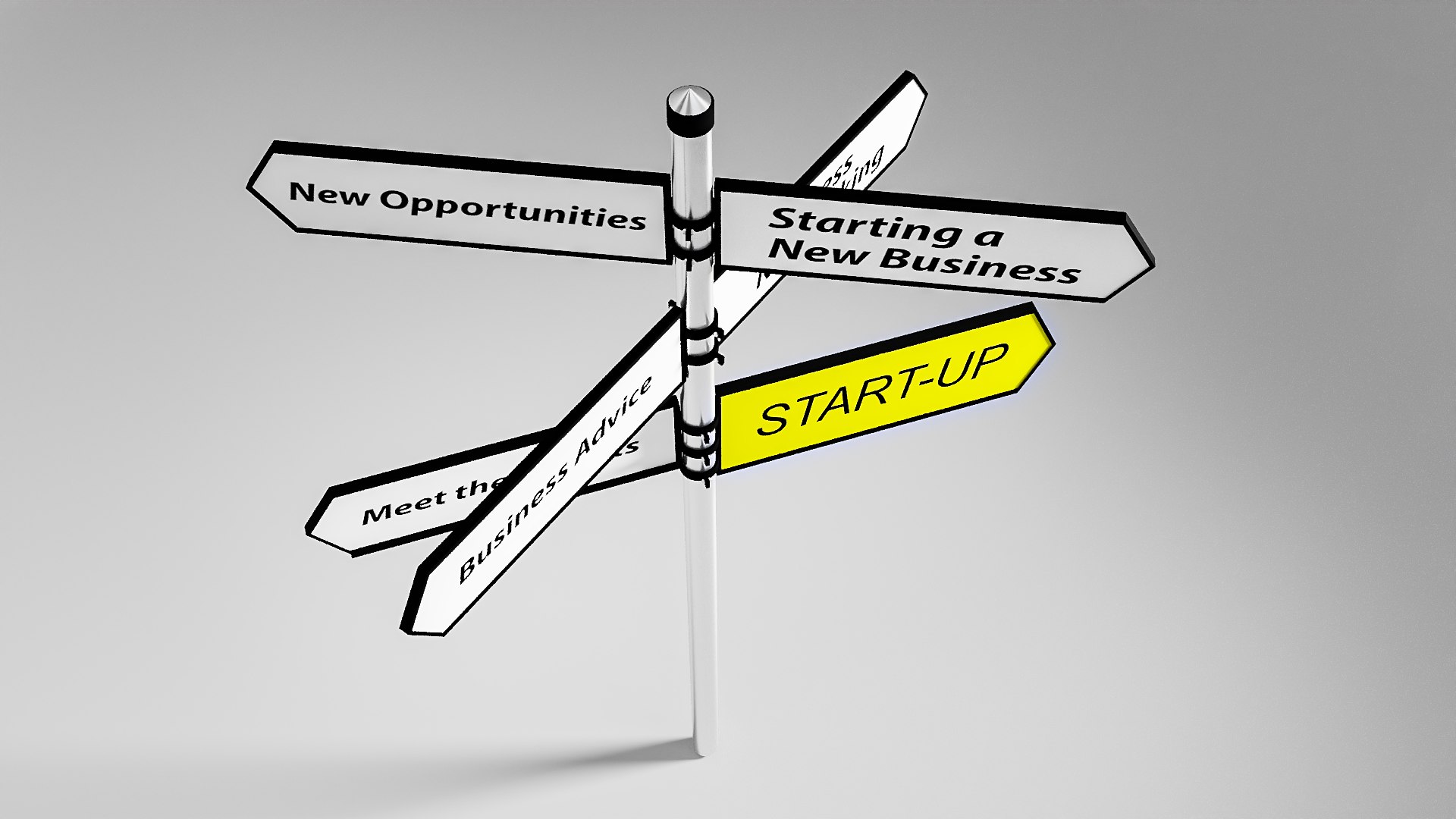 Business Signpost 3D Model - TurboSquid 1754302