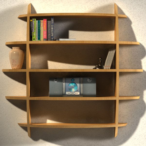3d designer shelf book