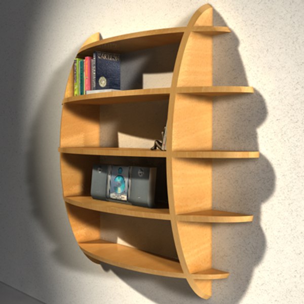 3d designer shelf book